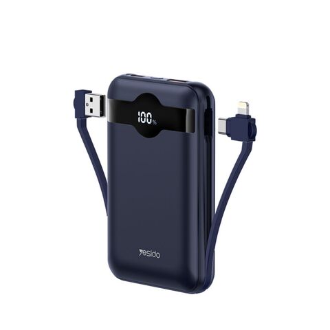 Buy Wholesale China Yesido 10000mah With Built-in Dual Cable Universal ...