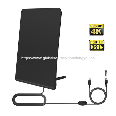 Small Tv Antenna Indoor Digital Hdtv Aerial Long Range Uhf Table Dvb-t ...