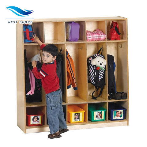 Buy China Wholesale Wooden Kids School Coat Locker Storage Children ...
