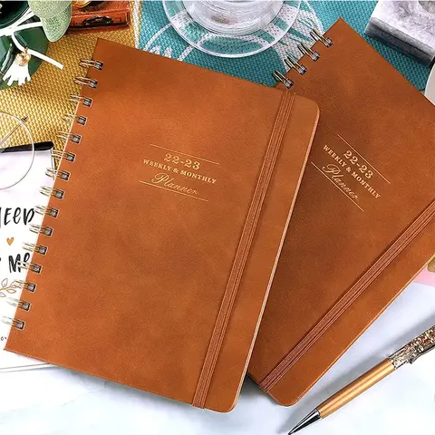 Journal Organizer Diary Spiral Notebook A5 Pu Leather Planner - Buy ...