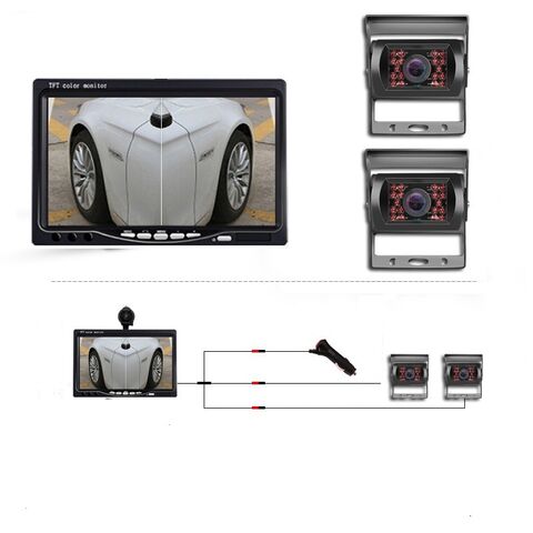 Buy Wholesale China 7 Inch 2ch Split Screen Display Monitor Bus Truck ...