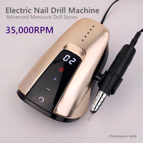 Electric Nail Drill Machine With 6 Bits ,35000rpm Professional Nail File E-file Set Compact ...