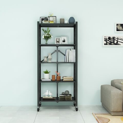 Kitchen 360-degree Rotation Trolley Storage 3/4/5 Tier Rolling Cart ...