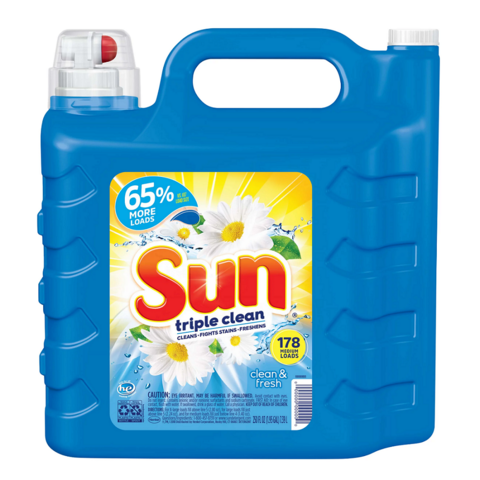 Sun Liquid Laundry Detergent, Clean & Fresh, 250 Ounce, 178 Loads - Buy ...