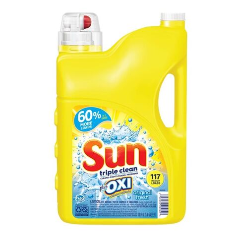 Sun Liquid Laundry Detergent Plus Oxi Stain Removers And Whiteners ...