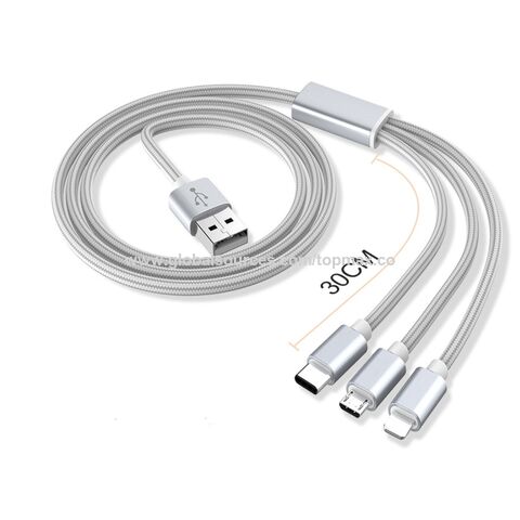 3 In 1factory Price Usb Charging Cable Braided C To C Cable Supports ...