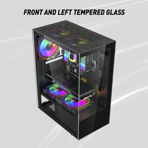I50a Ecomonic Cheap Gaming 270° Full View Tempered Glass Mid Tower Pure ...