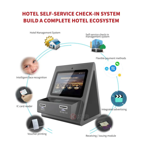 Floor Stand Touch Screen Hotel Automatic Payment Terminal Kiosk Cash ...