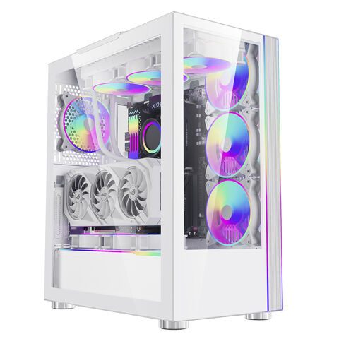 X02e New Designs Gaming Computer Case 2 Sides Tempered Glass Panels ...