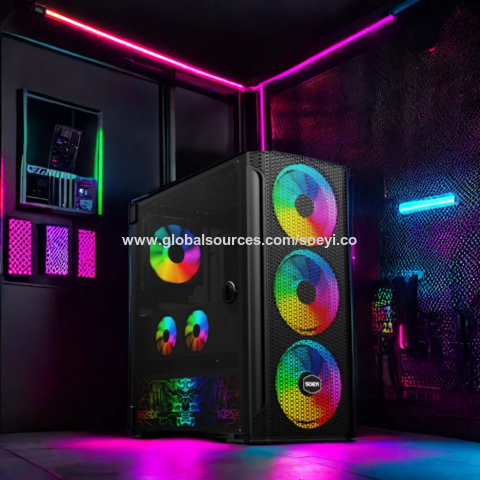 Plastic+mesh Gaming Computer Case Magnetic Dust Filter Computer Casing ...