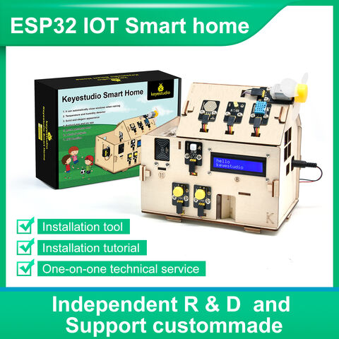 Keyestudio Diy Smart Home Kit Esp32 Starter Automation Projects Wooden ...