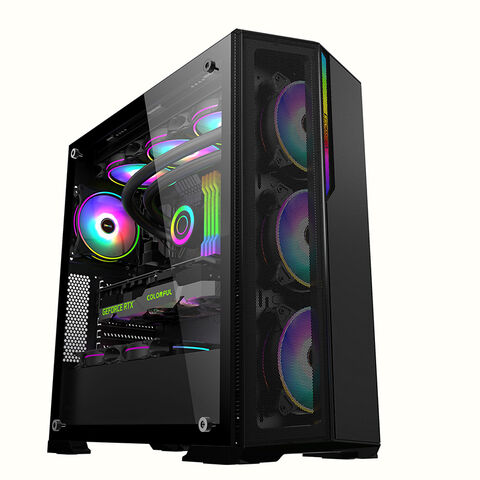 Hot Sales Gaming Eatx Pc Mid Tower Gaming Pc Cases With Rgb Fans& Glass ...