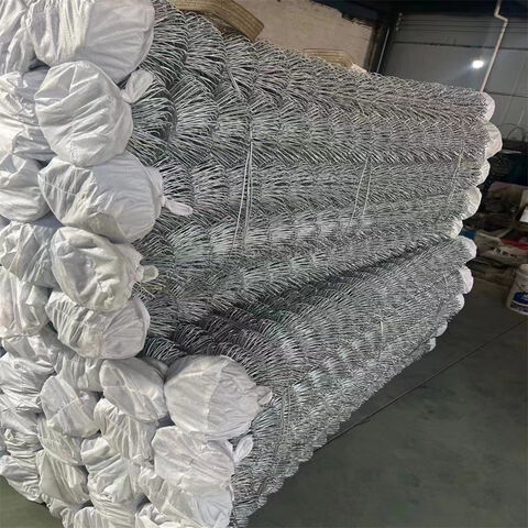China Manufacture 9 10 Gauge Pvc Coated Chain Link Iron Wire Mesh 6ft 7ft 8ft Galvanized Diamond ...