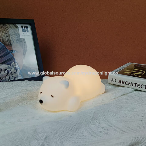 Factory Direct High Quality China Wholesale Children Gifts Cute Silicone Bear Night Light ...