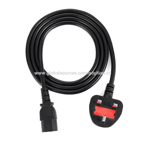 Buy Wholesale China British Uk Mains 3 Pin Plug Computer Power Cable ...