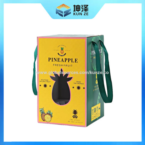 Gourmet Boxes Pineapple Gift Box With Handle Fruit Packaging Box ...