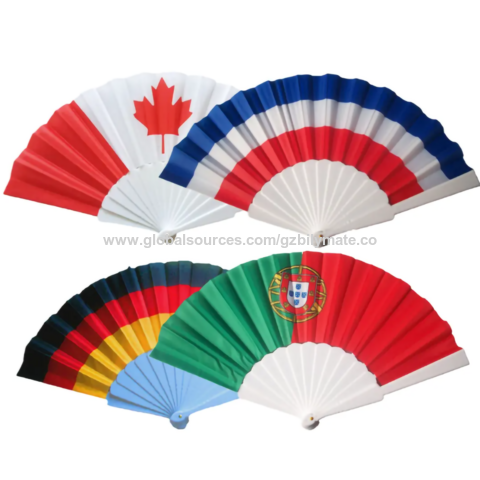 Custom Promotional Folding Hand Fans Plastic Handle - Expore China ...
