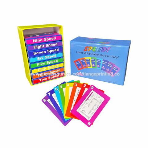 Custom Have Fun Math Number 2-9 Multiplication Learning Flash Cards ...