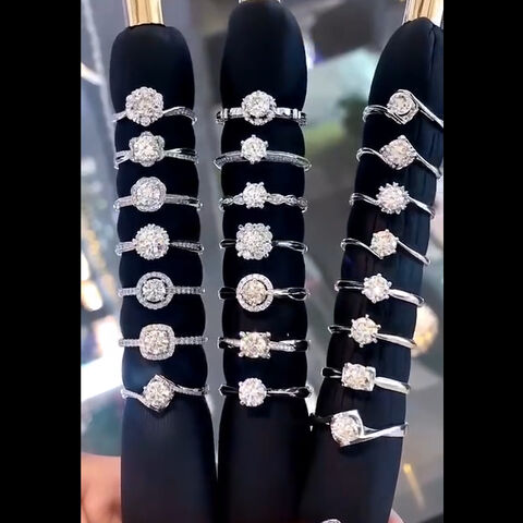 Custom Moissanite Jewelry 925 Sterling Moissanite Brilliant Rings Gra ...
