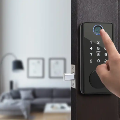 Indoor Fingerprint Door Lock Electronic Security Lock Keyless Dead Bolt ...