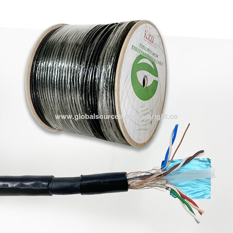 Oem Shielded Outdoor Cca Cat6 Sftp Lan Cable Pvc 4p Twisted Pair Telecommunication Cabling ...