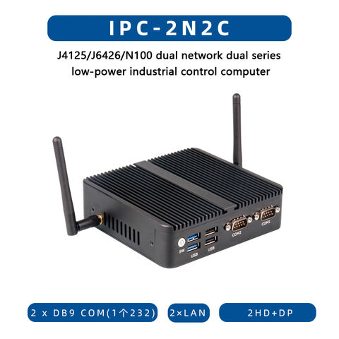 Industrial Fanless Mini Pc Intel J4125/j6426/n100 1 Sodimmd Dr4 Max 8gb 2rj45 2hdmi 1dp 4usb ...