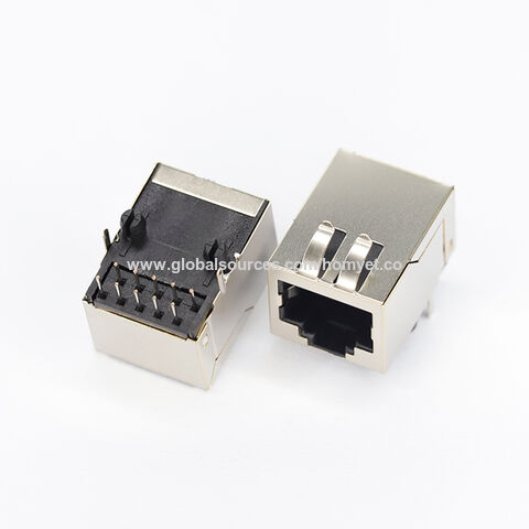 Factory Price 10 Pins Rj45 Female Connector 10p10c Rj45 Network ...