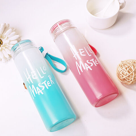Creative Portable Frosted Glass Mug With Carrying String Sports Leak ...