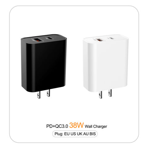 38w Mobile Phone Chargers Usb Type C 1c2a Dual Ports Quick Charger ...