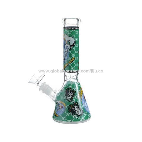 Wholesale Custom Logo Sticker High Borosilicate Glass Weed Bong Water ...