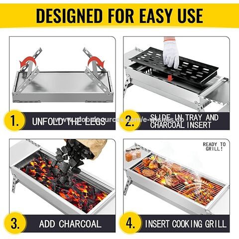 Cooking Barbecue Camping,collapsible Small Barbecue Grill For Garden ...