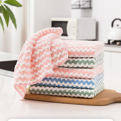 Microfiber Absorbent Cleaning Cloth Rag Home Kitchen Cleaning Dish ...