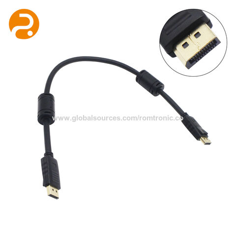 Buy China Wholesale Customize Black Displayport 20pin Male To Male ...