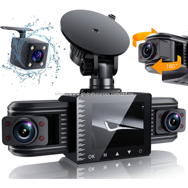 Hot Selling 2.0 Inch Ips Screen Car Black Box 3 Cameras Lens Dual Lens ...
