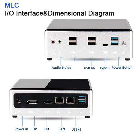Office Mini Pc Mini Gaming Pc Mlc Intel I5-10210u/i7 10610u 2sodimm ...