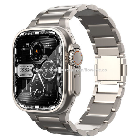 3 Beads Pure Titanium Magnetic Buckle Attraction Strap For Apple Watch ...