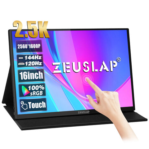Zeuslap 16" Portable Monitor Lcd 16:10 144hz Qhd Travel Display Pc ...