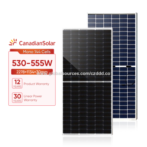 Canadian 550 Watt Solar Panel 550w 530w 535w 540w 545w 550w Panel Solar ...