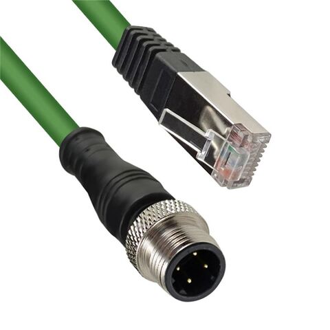 M12 Dcoded Male 4pin Ethernet Connector M12 D Coded To Rj45 Industrial ...