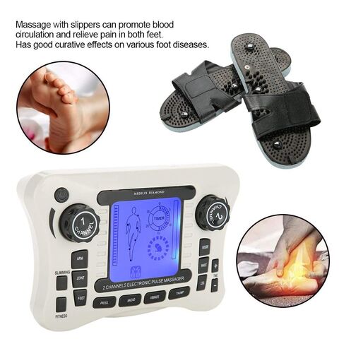 Tens Unit Device Muscle Stimulator Massager Set With Fat Burner Belt ...