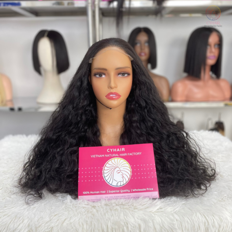 4x4 Lace Closure Wig Human Hair Natural Wave Hair Wigs Vietnamese Remy ...