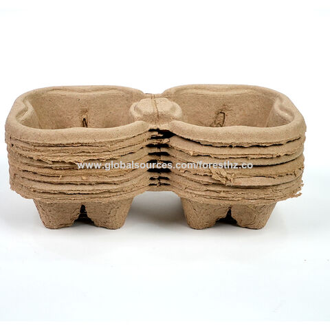 Wholesale Cheap Recyclable Kraft Paper Cup Holders 2 Cups Takeaway ...