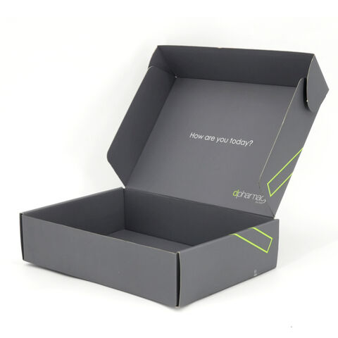 Recycled Black Corrugated Blank Gift Storage Wrap Package Shoes ...