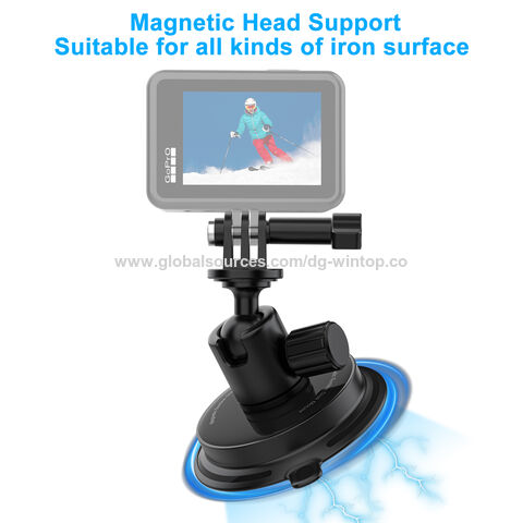 Magnetic Camera Mount With 360° Rotating Ball Head For Gopro Hero ...