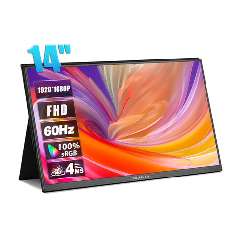 Zeuslap 14" Portable Lcd Screen 1920*1080p Travel Display Gaming ...