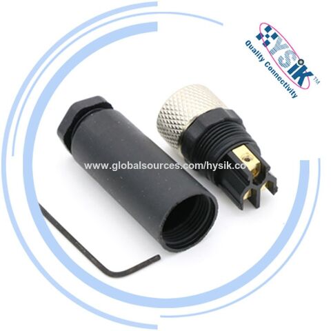 Hysik Factory Price M8 Male Female Straight Connector 3 Phase 4 Pin ...