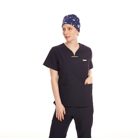 Medical Scrubs Uniform Sets Women Nurse Uniform Short Sleeve V-neck ...