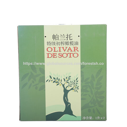 Factory Customized Shipping Colored Green Logo Printed Oil Package With ...