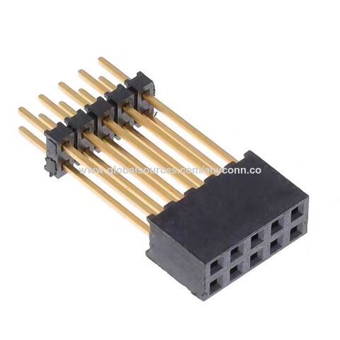 Supplier Of Ph2.54 Double Row ,two Plastic Gold Plating Female Header ...