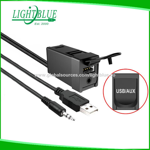 Auto Usb & 3.5mm Aux Flush Mount Cable For Toyota, Usb Aux Socket ...